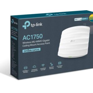 TP-Link AC1750 Wireless Wi-Fi Access Point - Supports 802.3at PoE+, Dual Band, 802.11AC, Ceiling Mount, 3x3 MIMO Technology (EAP245 V1)