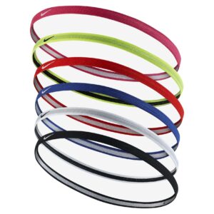 nike swoosh sport headband 2.0- 6 pack multi color