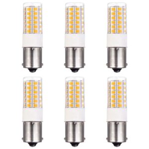 makergroup ba15s single contact bayonet led 12v s8 1141 1156 led light bulb 3w 2700k-3000k for outdoor landscape lighting path deck lights rv lights warm color 6pcs