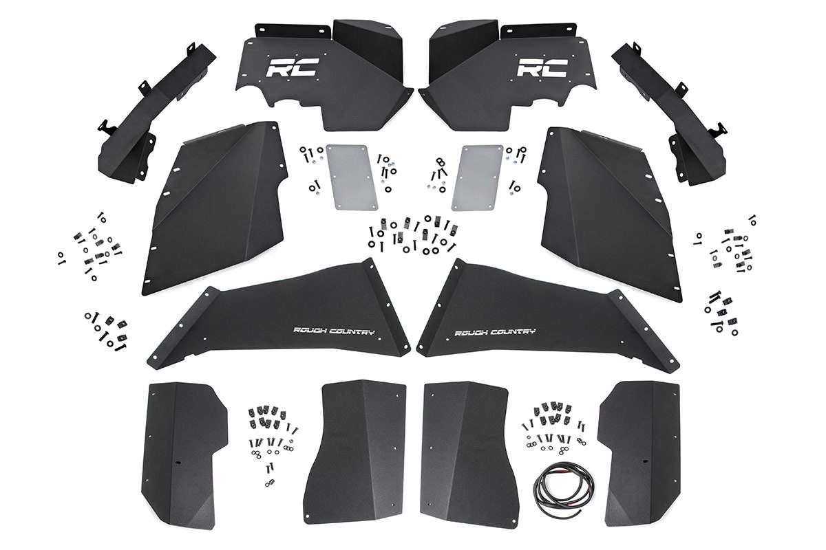 Rough Country Front & Rear Inner Fenders for 2007-2018 Jeep Wrangler JK - 10511