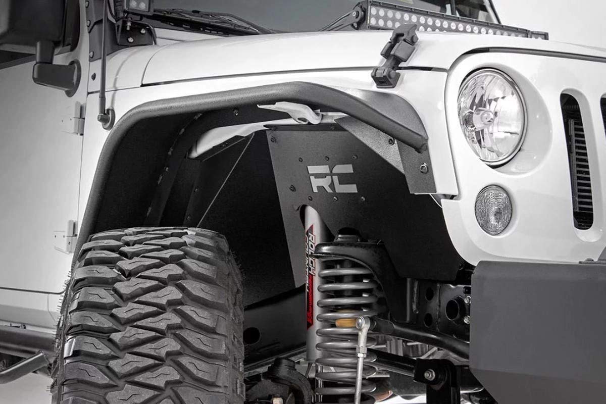 Rough Country Front & Rear Inner Fenders for 2007-2018 Jeep Wrangler JK - 10511