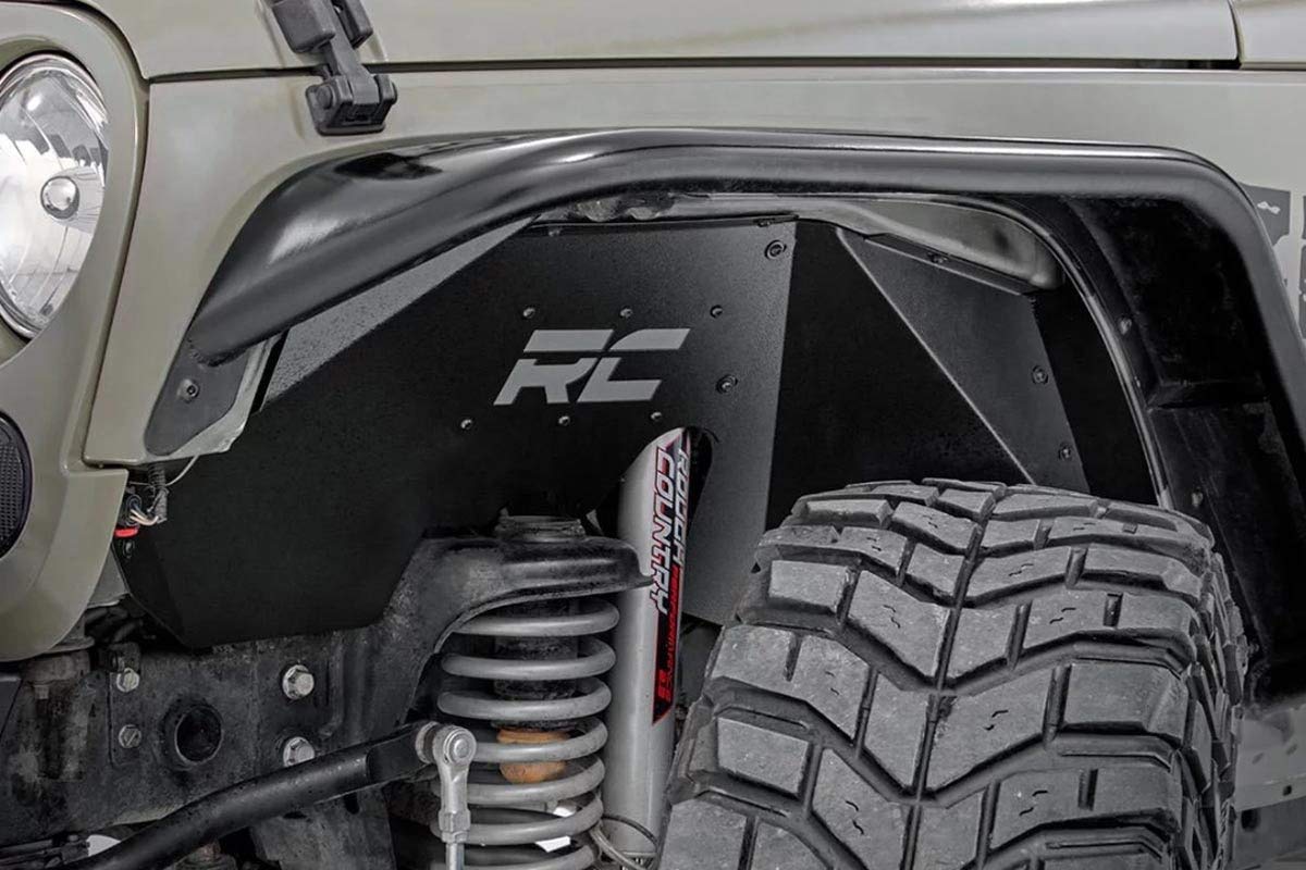 Rough Country Front & Rear Inner Fenders for 2007-2018 Jeep Wrangler JK - 10511