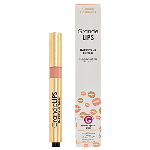 Grande Cosmetics GrandeLIP Plumper Hydrating Lip Plumper, Gloss Finish, Toasted Apricot, 0.08 Fl Oz