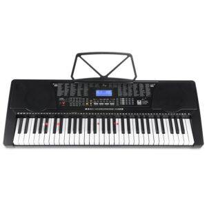 Joy 61-Key Lighting Keyboard with USB Music Player Function, Including Headphone, Stand & Stool (Kl-91MKit)