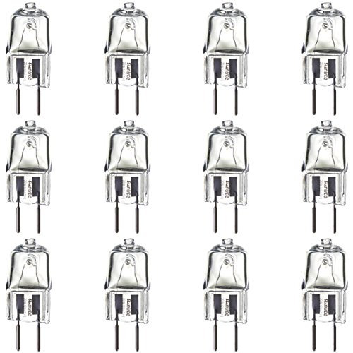 12 Pack Sunlite Halogen 20 Watt Single Ended T3.5 GY6.35 Base 120V Clear Light Bulb