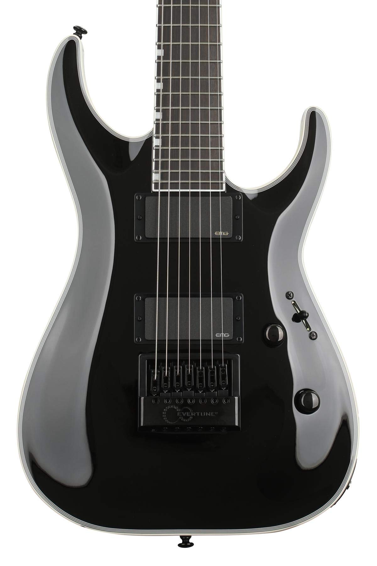 ESP LTD MH-1007 Evertune Electric Guitar, Black