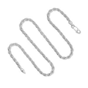 925 Sterling Silver 3.5MM Rope Chain 18