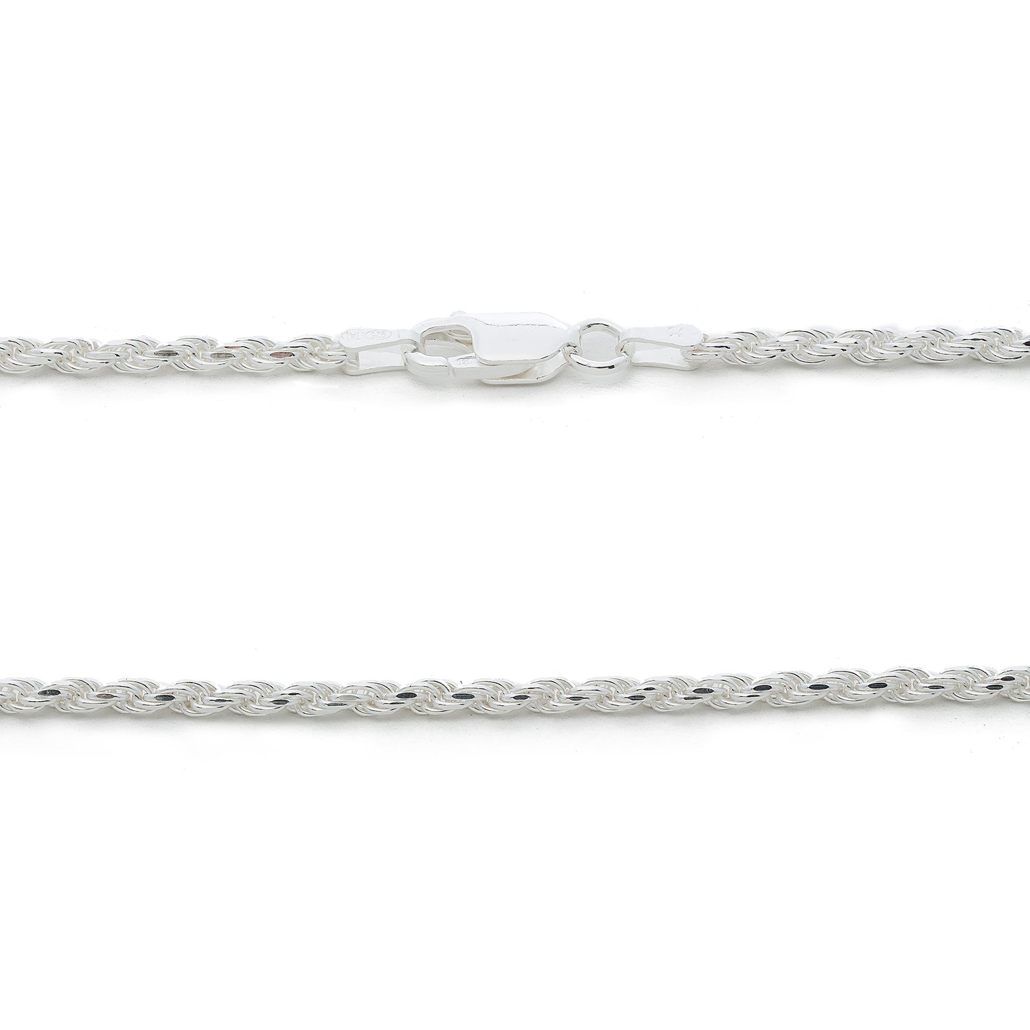 925 Sterling Silver 3.5MM Rope Chain 18