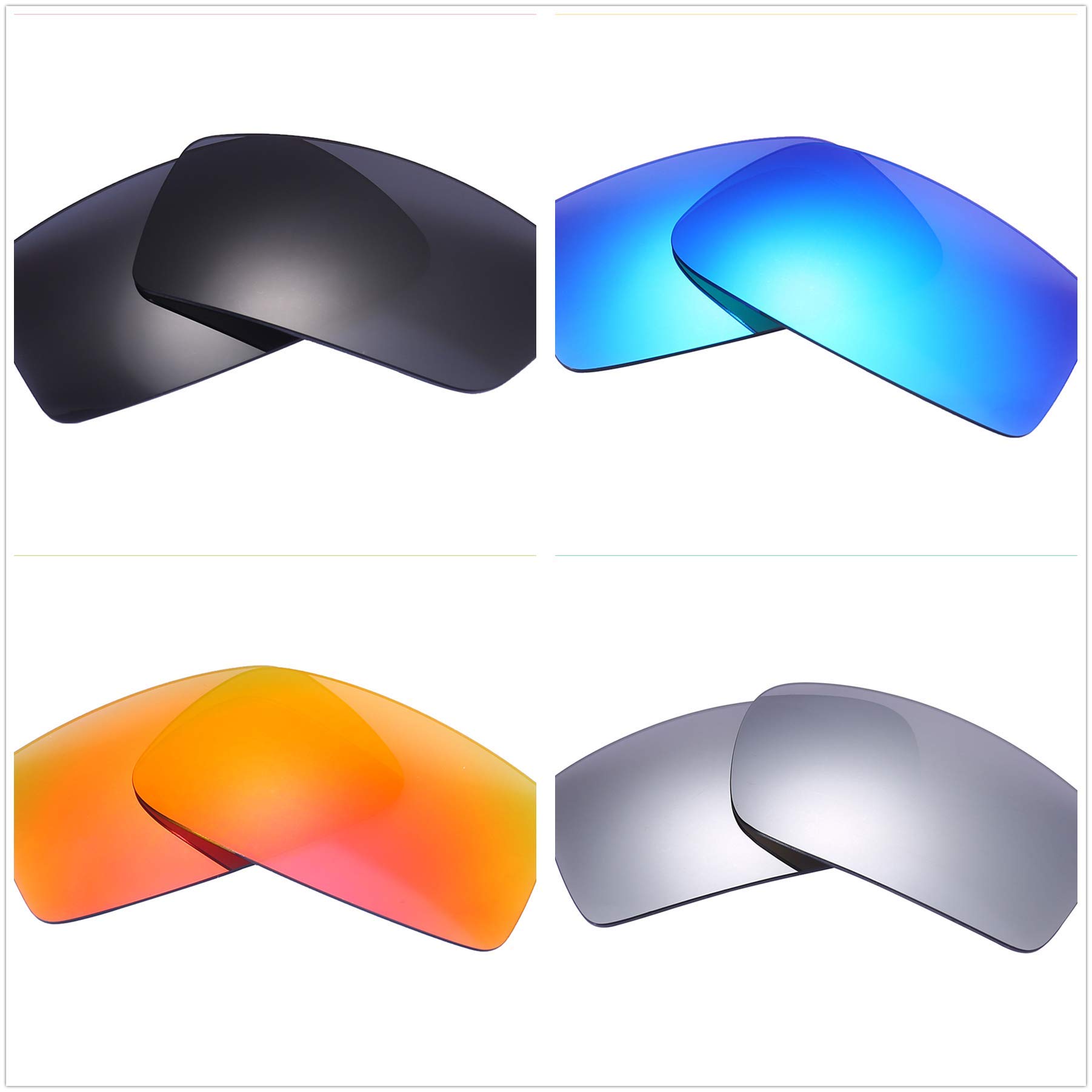 4 Pairs Polarized Replacement Lenses for Oakley Gascan Glass Sunglasses Frames