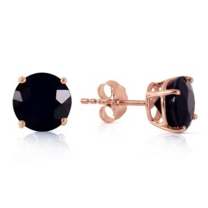 1 carat total weight black diamond solitaire stud earrings pair set in 14k rose gold popular value collection