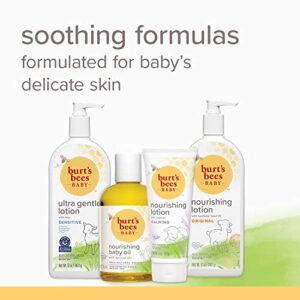 Burt's Bees Baby Nourishing Lotion, Original Scent Baby Lotion - 12 Ounce Bottle (Pack of 3)