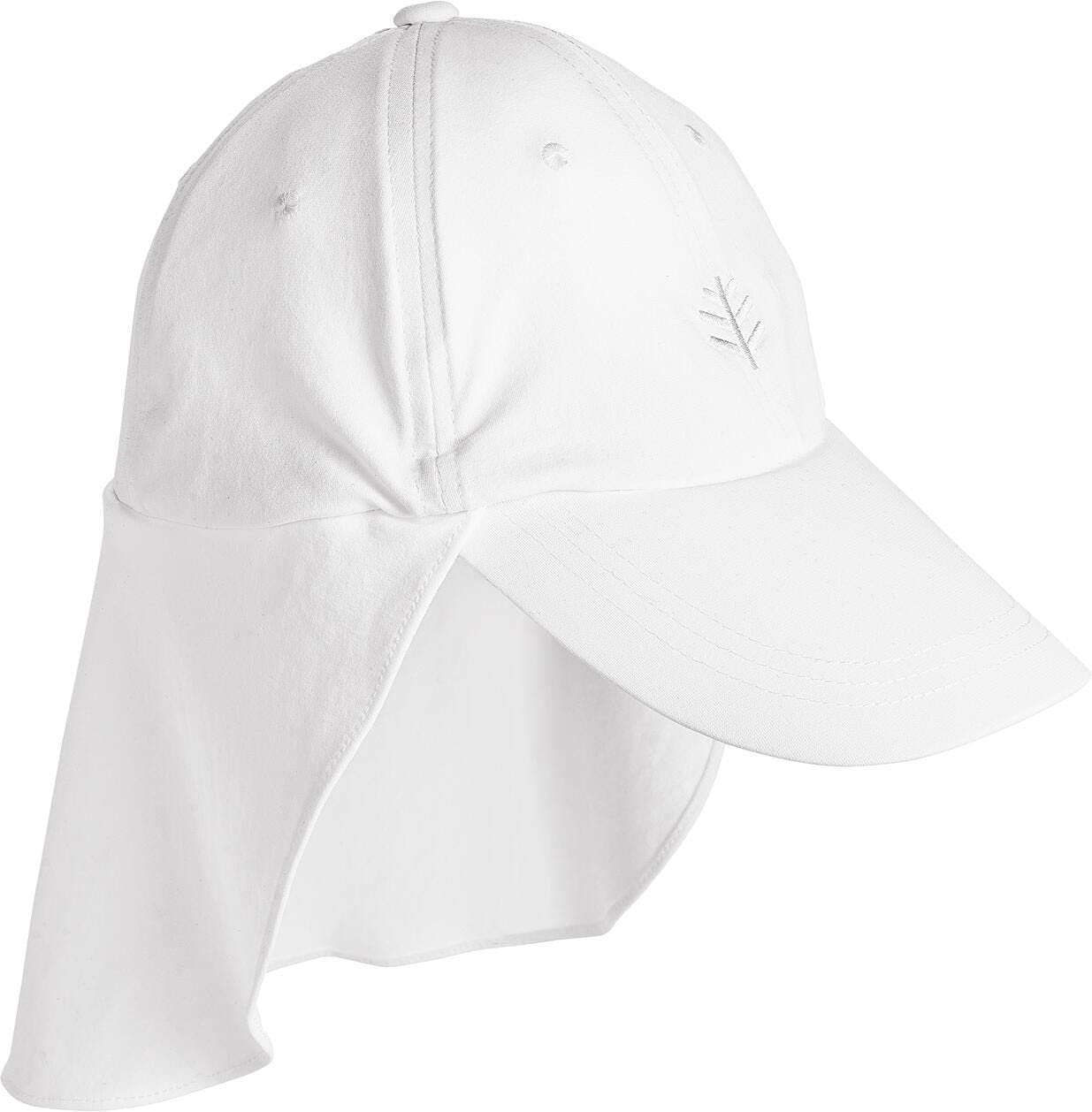 Coolibar UPF 50+ Men's Women's Hayden Chlorine Resistant All Sport Hat - Sun Protective (One Size- White)