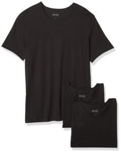 hugo boss boss men's t-shirt rn 3p us co 10145963 01, black, large