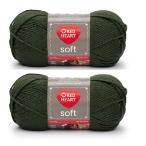 Bulk Buy: Red Heart Soft Yarn (2-Pack) (Dark Leaf)