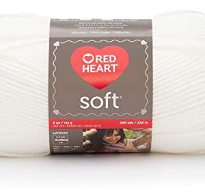 Bulk Buy: Red Heart Soft Yarn E728 (2-Pack) (White)