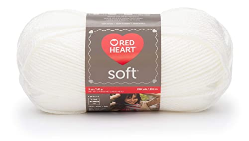 Bulk Buy: Red Heart Soft Yarn E728 (2-Pack) (White)