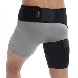 bodyprox groin wrap, adjustable support for hip, groin, hamstring, thigh, and sciatic nerve pain relief