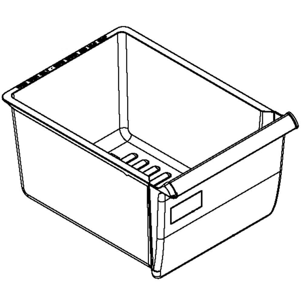 Whirlpool W2256704 Refrigerator Crisper Drawer (Replaces 2256704) Genuine Original Equipment Manufacturer (OEM + FSP) Part