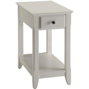 acme bertie end table in white