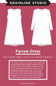 grainline studio ladies sewing pattern 13003 farrow dress