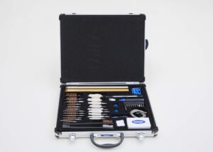 gunmaster super deluxe universal gun cleaning kit aluminum case 62 pc.