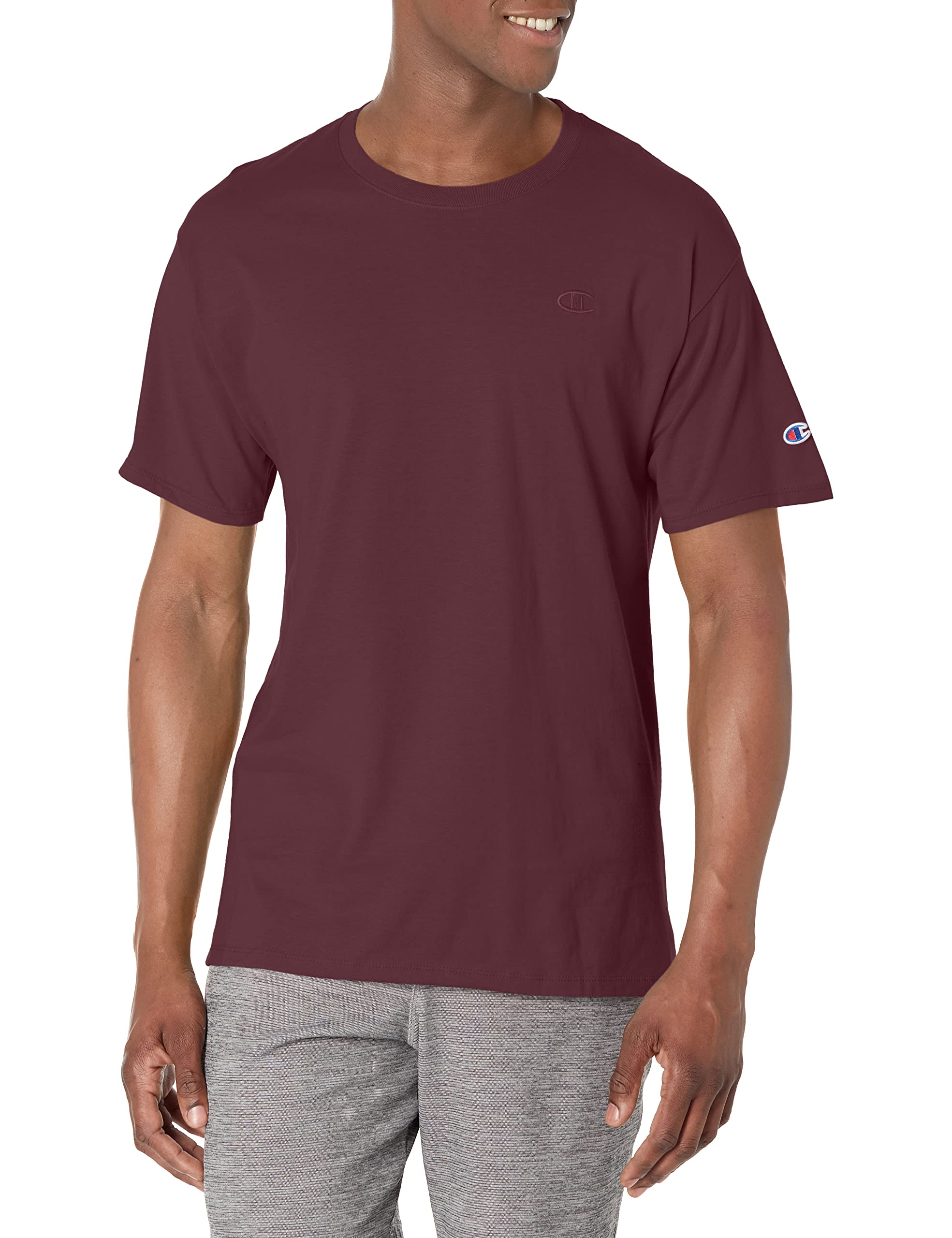 Champion Mens Classic T-shirt, Everyday Tee For Men, Comfortable Soft (Reg. Or Big & Tall), Maroon, X-Large US