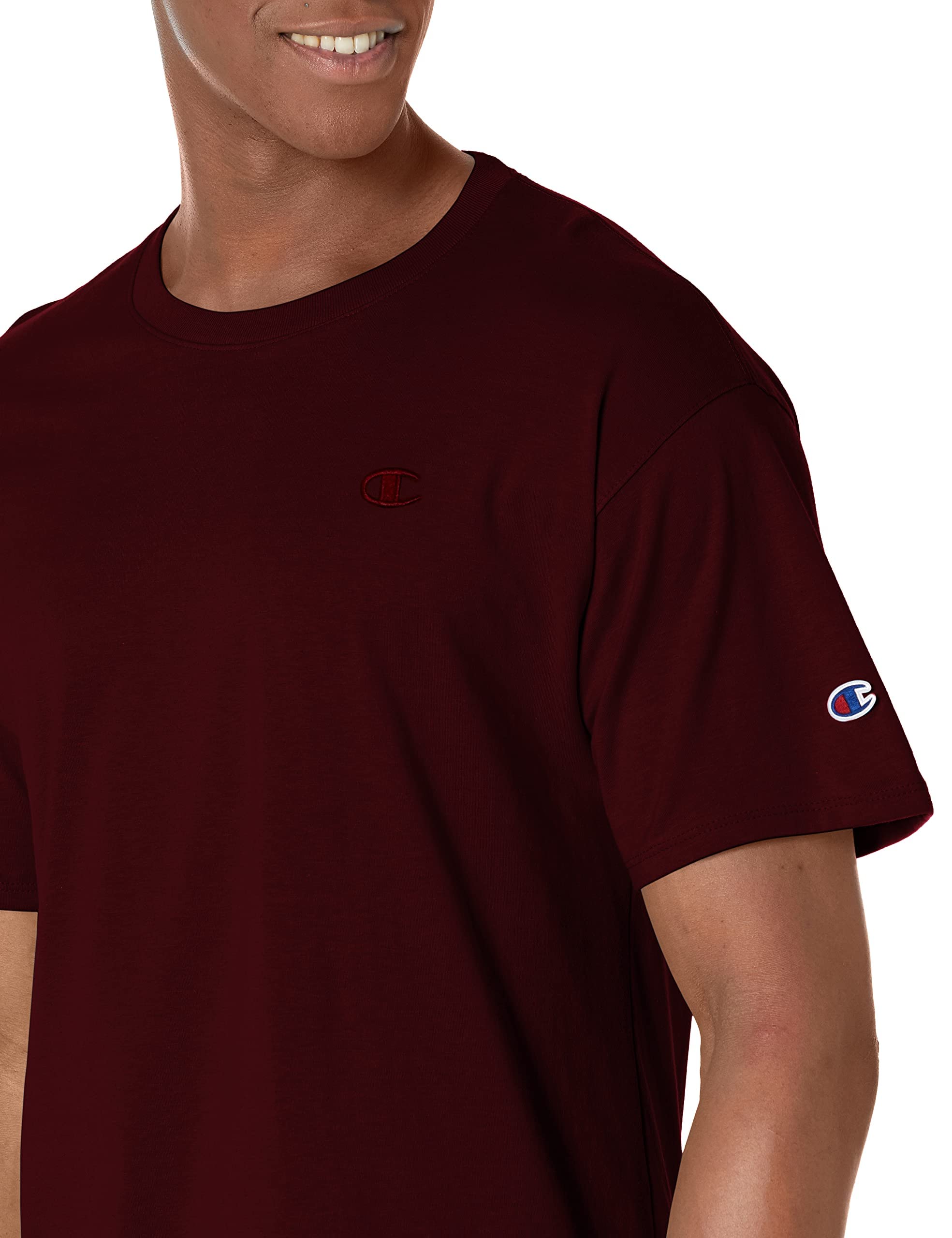 Champion Mens Classic T-shirt, Everyday Tee For Men, Comfortable Soft (Reg. Or Big & Tall), Maroon, X-Large US