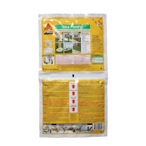 sika postfix fence post mix, mix-in-the-bag expanding foam for supporting non-structural posts, fence, mailbox, and sign posts