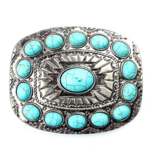 huabola calyn turquoise belt buckle western buckles for ladies