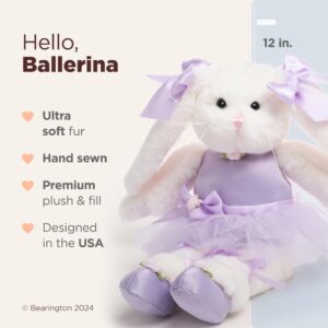 Bearington Collection Twirlina Ballerina Plush Stuffed Animal Bunny 12"