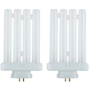 sunlite 40530 fml27/30k/2pk quad tube plug-in compact fluorescent lamp, fml 4-pin, 27 watts, 1500 lumens, 3000k warm white, 4-pin (gx10q4) base, 120 volts, 2 pack