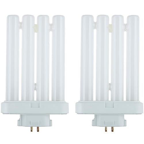 Sunlite 40530 FML27/30K/2PK Quad Tube Plug-in Compact Fluorescent Lamp, FML 4-Pin, 27 Watts, 1500 Lumens, 3000K Warm White, 4-Pin (GX10q4) Base, 120 Volts, 2 Pack