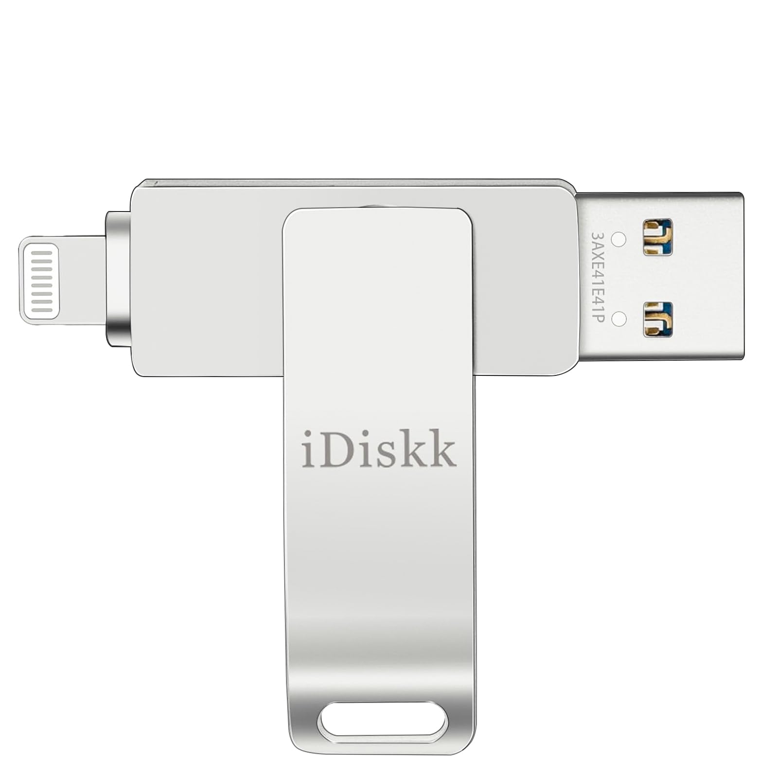 【App-le Certified】iDiskk 128GB Photo Storage Stick iPhone Storage Flash Drive for iPhone usb storage flash drive,iPhone USB External Storage for Mac,iPad and PC Photo Stick for Photos Videos Contacts