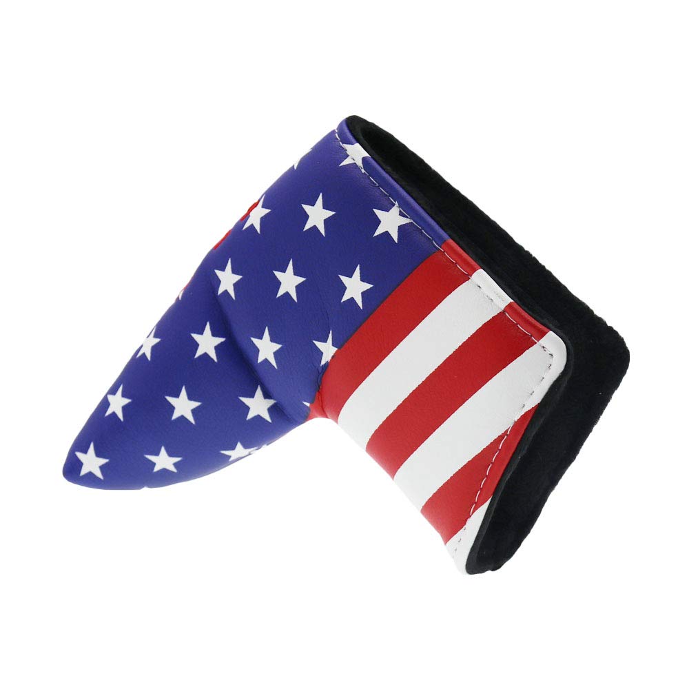 HISTAR Golf Putter Cover Headcover Stars and Stripes Design with USA Letters