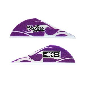 bohning true color 2" blazer vanes purple flame blazer vane, 36pk