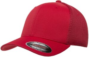 the hat pros | flexfit ultrafibre airmesh fitted cap (as1, alpha, l, x_l, red)