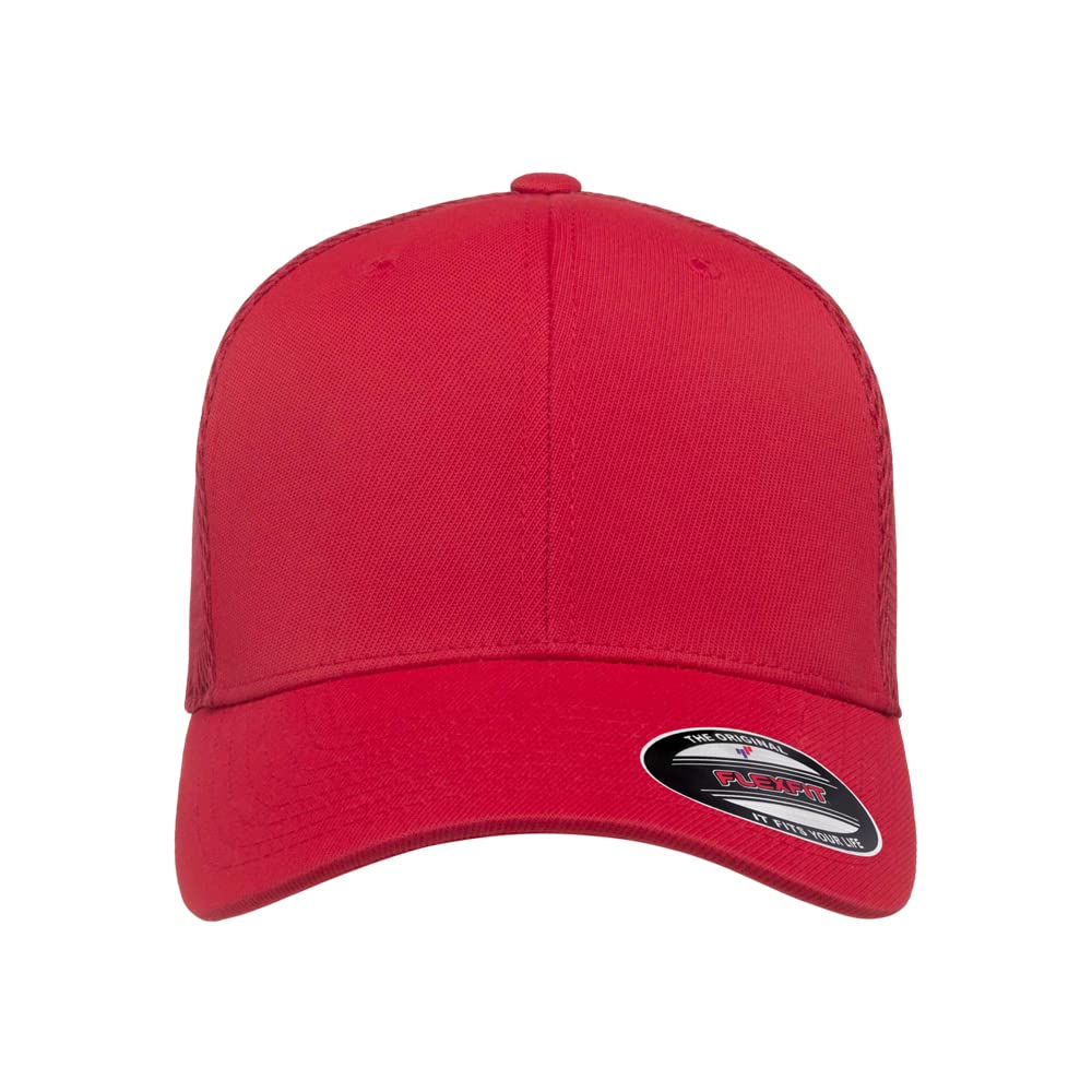 The Hat Pros | Flexfit Ultrafibre Airmesh Fitted Cap (as1, Alpha, l, x_l, Red)