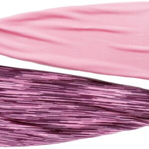 Hipsy Women's Adjustable & Stretchy Xflex Pastel Yoga Headband Multi Packs (Pink & Pink 2pk)