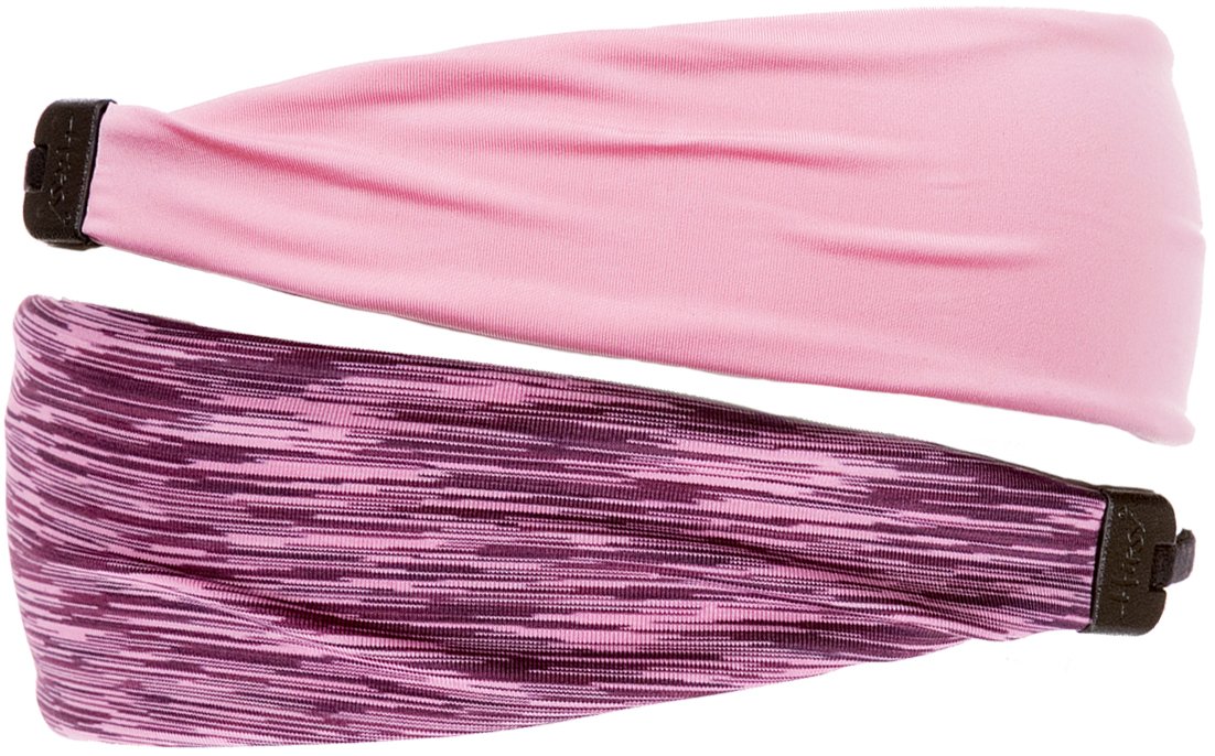 Hipsy Women's Adjustable & Stretchy Xflex Pastel Yoga Headband Multi Packs (Pink & Pink 2pk)