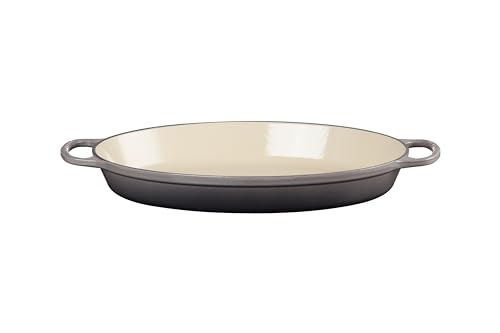 Le Creuset of America Le Creuset Enameled Cast Iron Signature 3QT. Oval Baker-Oyster, 3 Qt. (14.25")