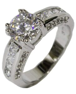 rs covenant women's rhodium plated dress ring engagement style round cut cz 037 (6)