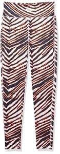 zubaz women's standard zebra leggings, team color, x-large