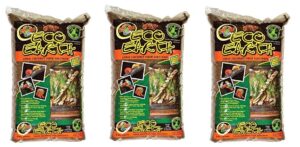 zoo med eco earth loose coconut fiber substrate, pack of 3, 8 quart