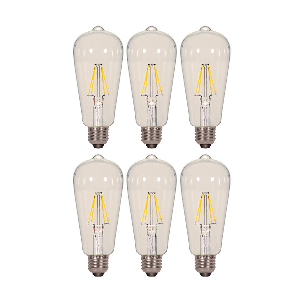 Satco S9581 6.5ST19/CL/LED/E26/27K/120V (6 - Pack)