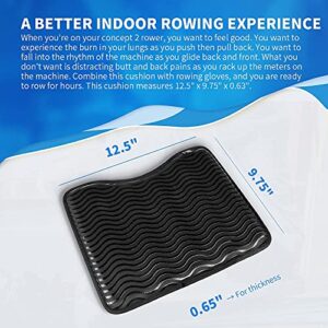 Rowing Machine Seat Cushion Designed for Concept 2 Rower, Hydrow Rower and Water Rower - Anti Slip Surface of The Rowers Pad Increases Comfort and Stability for Concept2