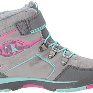 Merrell Kids' Unisex M-Moab Fst Polar Mid A/C Wtrpf Hiking Boot, Grey/Multi, 2 Wide US Little Kid