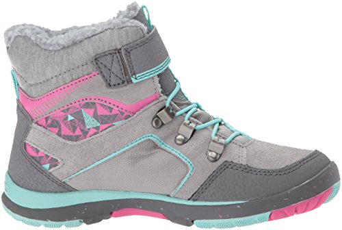 Merrell Kids' Unisex M-Moab Fst Polar Mid A/C Wtrpf Hiking Boot, Grey/Multi, 2 Wide US Little Kid