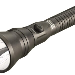 Streamlight 74819 Strion DS HPL 700-Lumen Rechargeable Dual Switch Long Range Flashlight, with 120V/100V AC/12V DC Piggyback Charger, Black