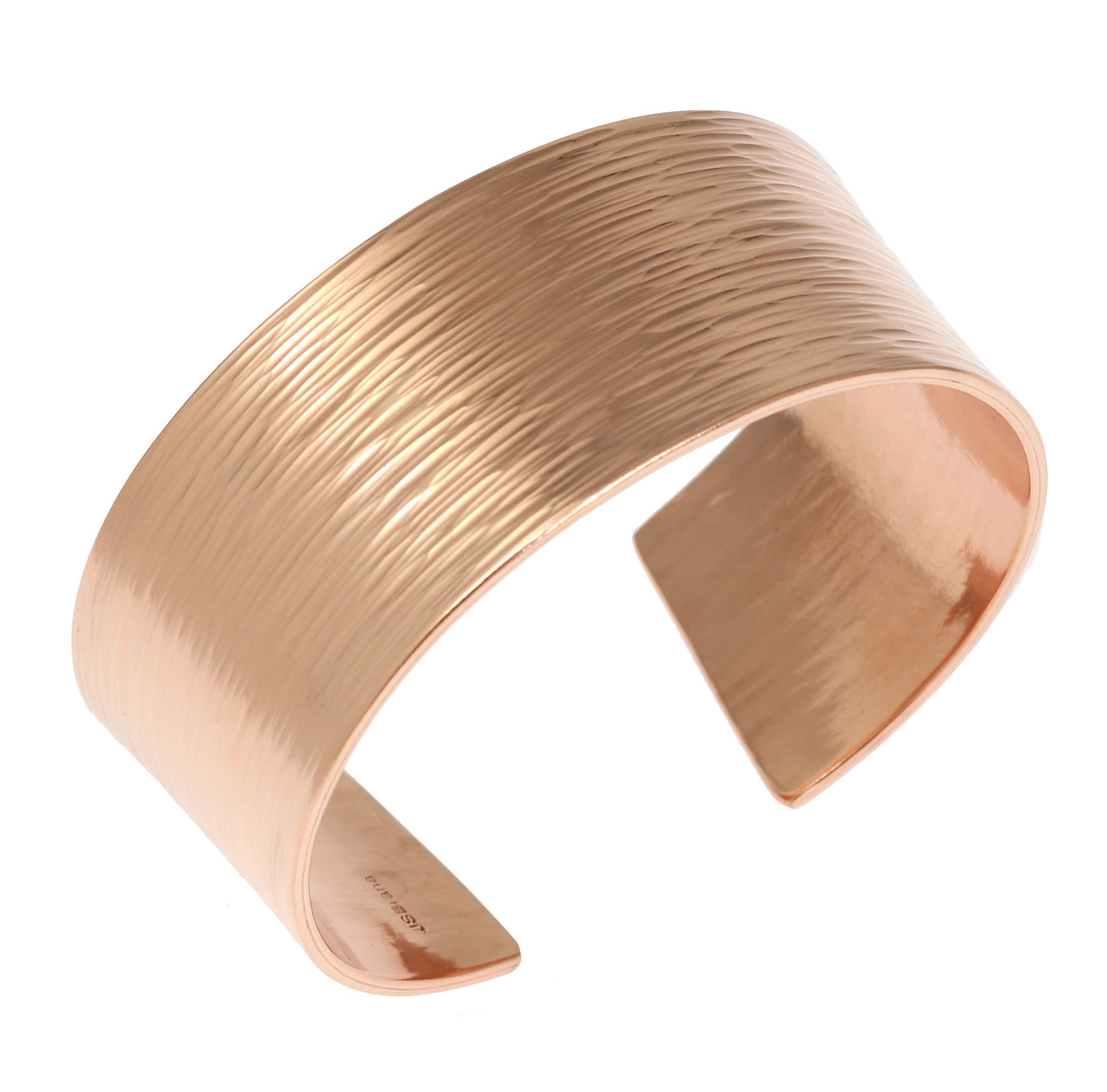 John S. Brana 1 Inch Wide Bark Copper Cuff Bracelet Handmade Jewelry - 100% Solid Uncoated Copper (7)