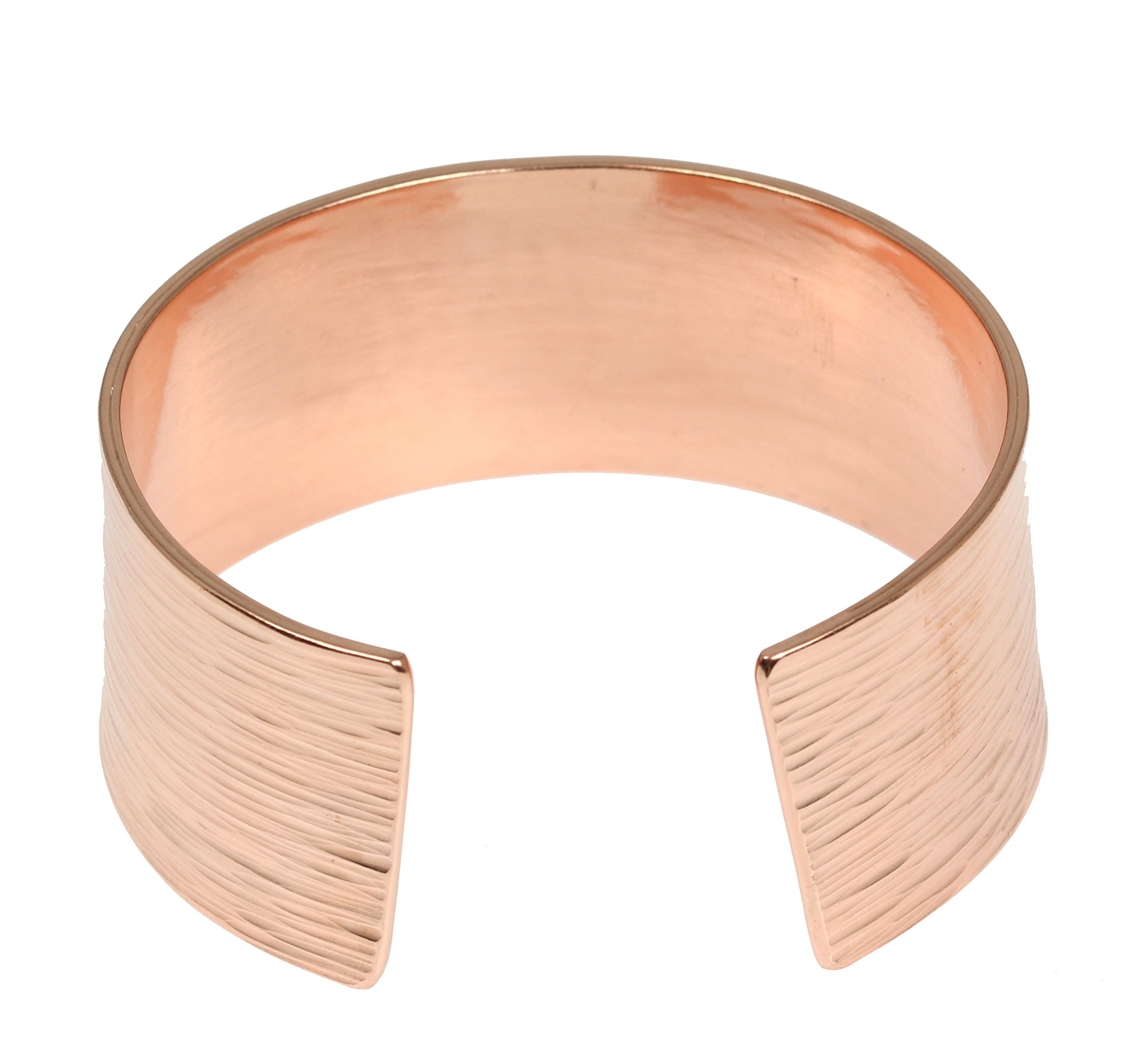 John S. Brana 1 Inch Wide Bark Copper Cuff Bracelet Handmade Jewelry - 100% Solid Uncoated Copper (7)